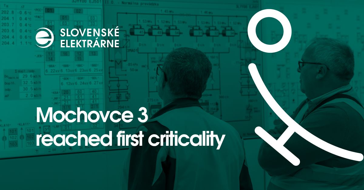 First criticality reached at Mochovce 3