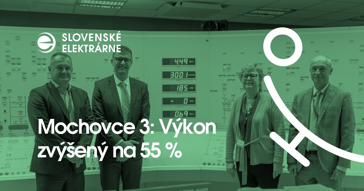 Mochovce 3 už na výkone 55 %